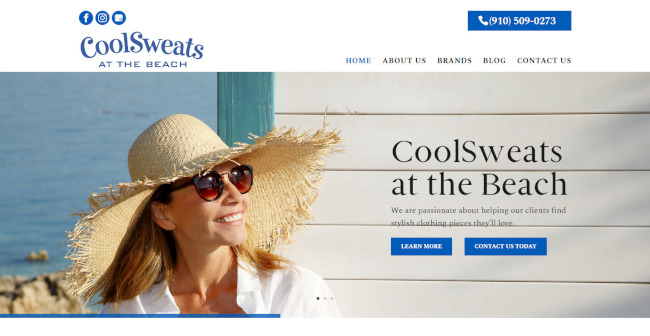 Our New Website is Live! | CoolSweats at the Beach